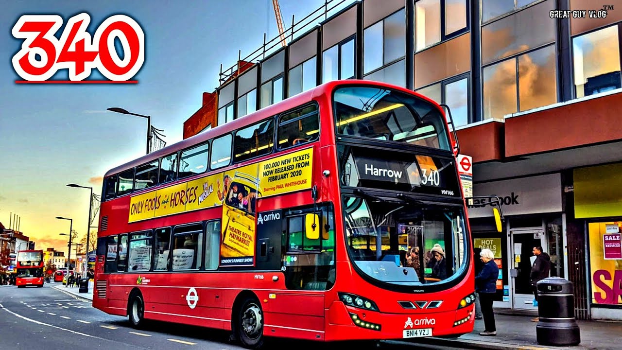 🇬🇧London Bus🚌Ride|Route No 340 Harrow To Edgware||Double Decker Bus ...