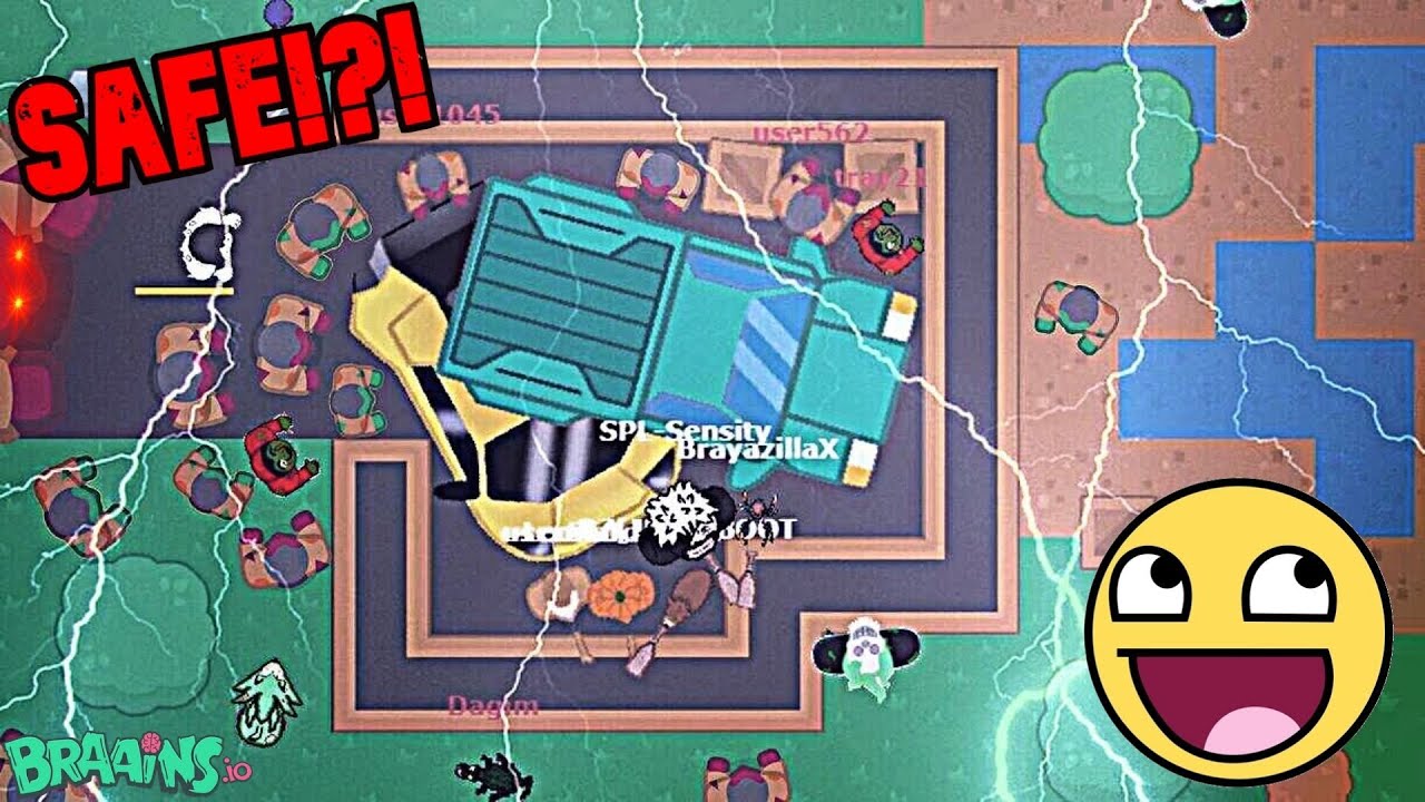 BRAAINS.IO | SAFEST SPOT EVER + BEST SHOTGUN JUKES | INCREDIBLE ZOMBIE ...