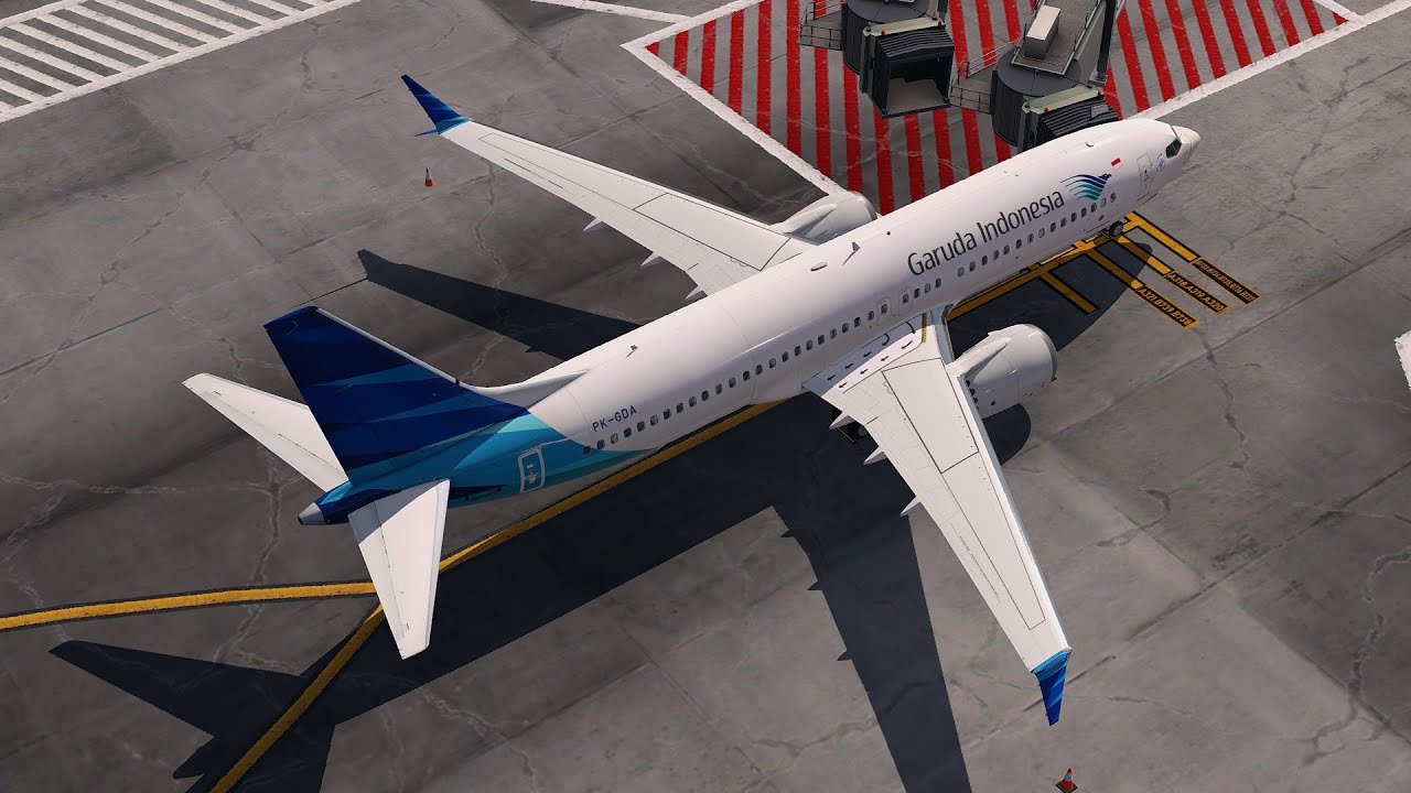 Garuda Indonesia Boeing 737 MAX8 Singapore - Bali [X-Plane 11 Indonesia ...