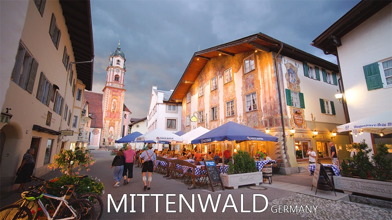 MITTENWALD GERMANY 🇩🇪 - The Most Picturesque Evening Walk In Alpenwelt ...