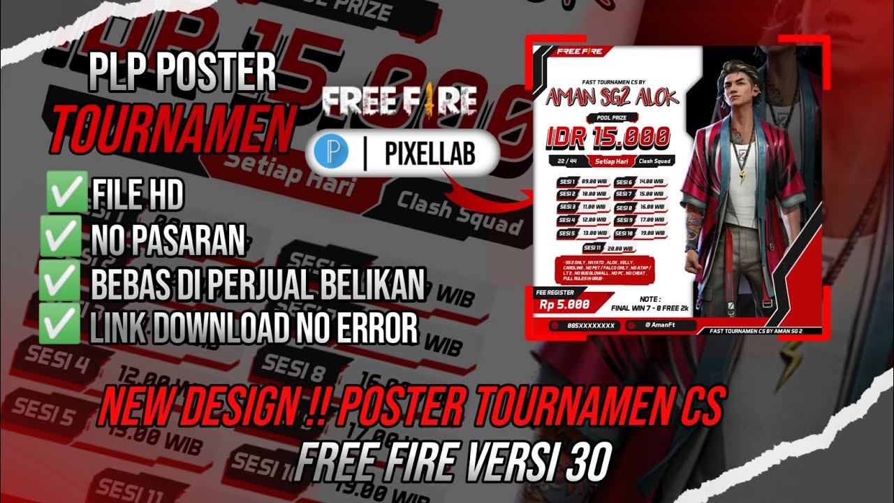 FREE FILE PLP POSTER TURNAMEN CS FREE FIRE | V30 - YouTube