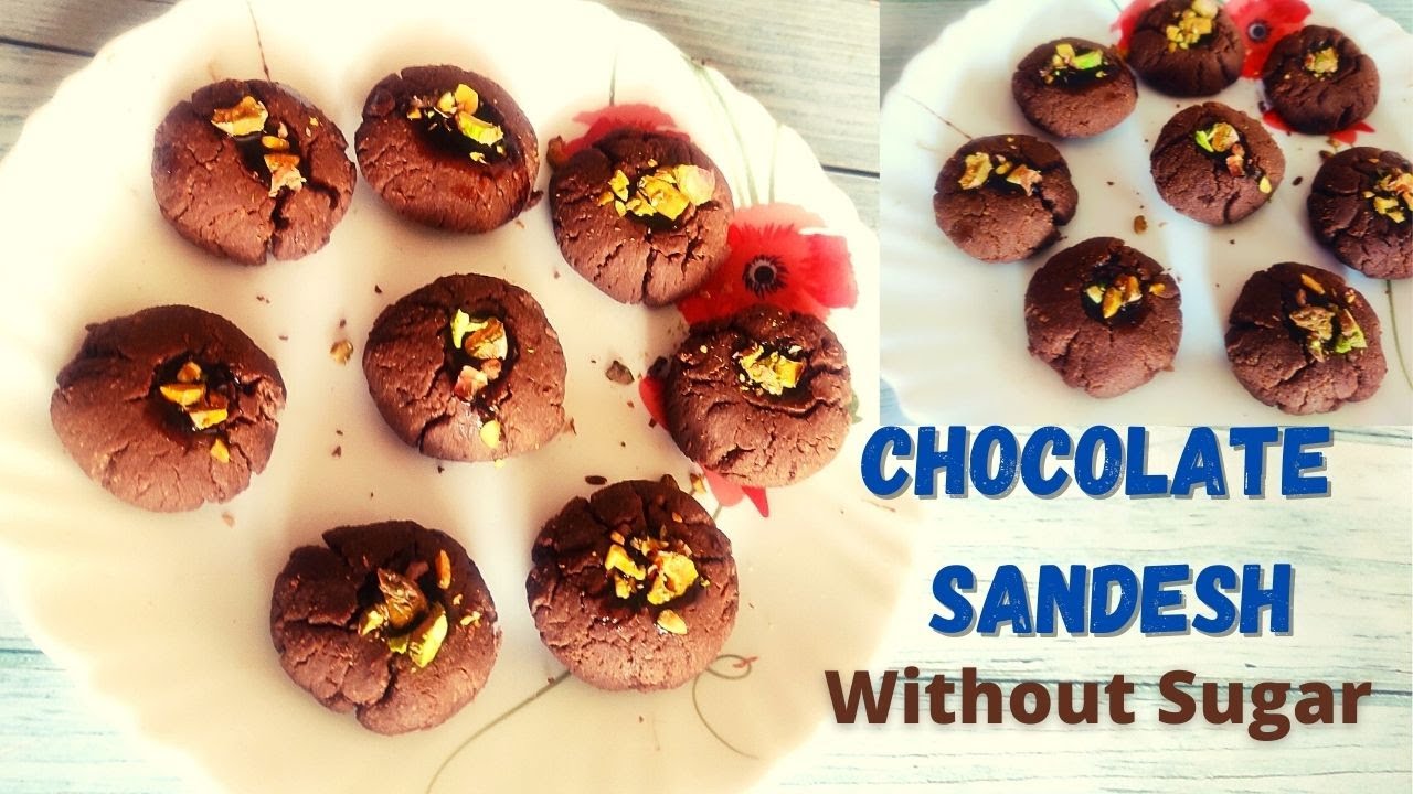 Chocolate Sandesh Recipe without sugar(How to make chocolate sandesh ...
