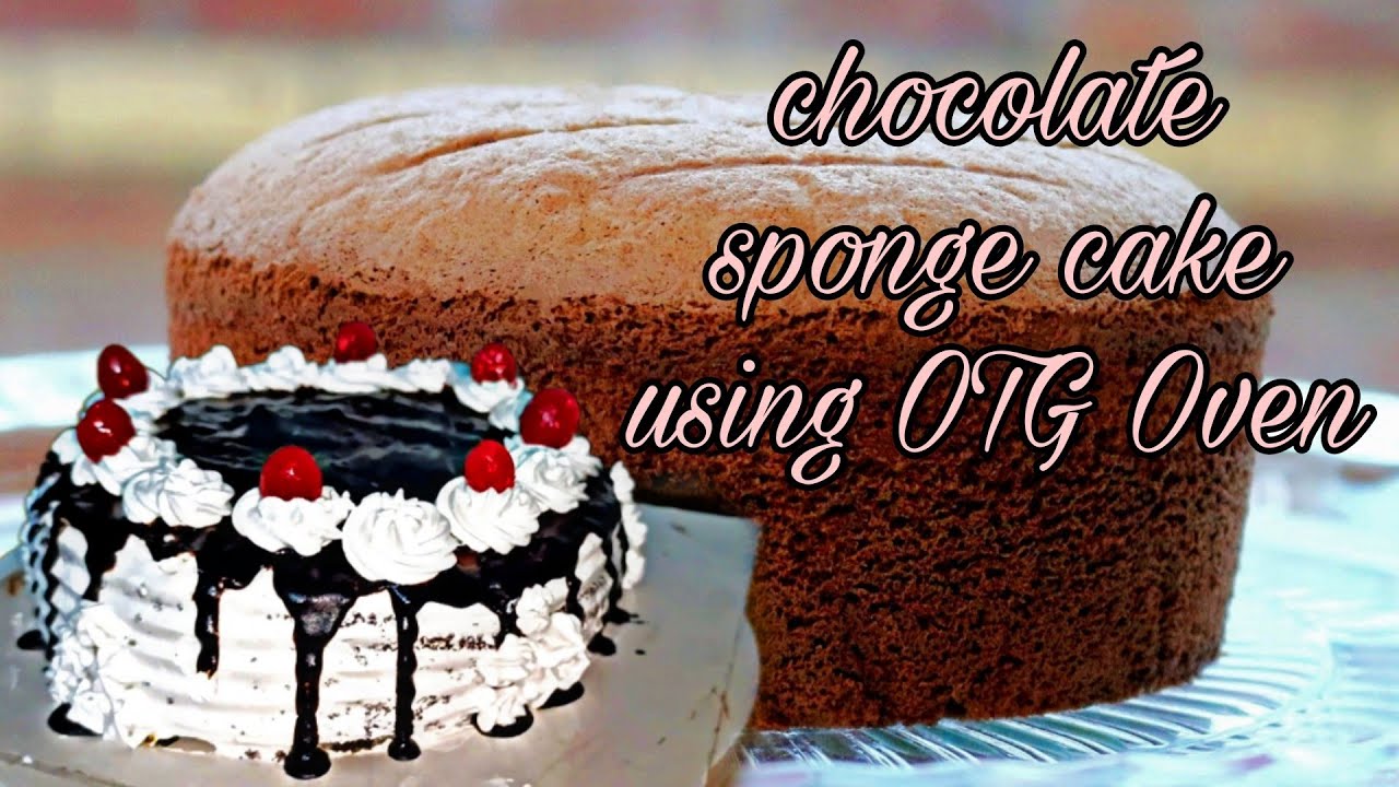 How to make chocolate sponge cake 😋 using OTG Oven - YouTube