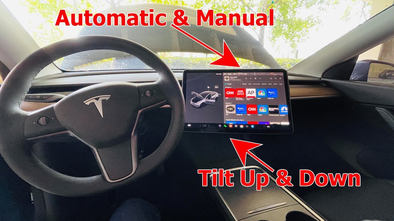 Automatic Manual Swivel Screen 2-in-1 for Tesla Model Y/3 with ...