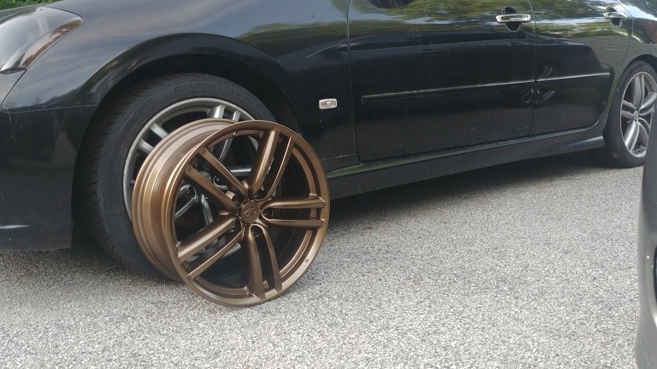 SOLD! Infiniti M45 M35 Sport wheels. Powdercoated Bronze Chrome - YouTube