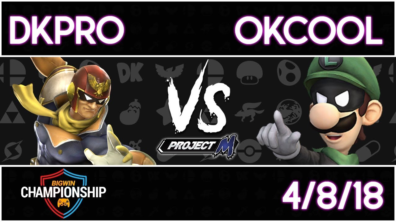 BigWin Championship Project M: DKPRO (Captain Falcon) vs OKCOOL (Luigi) - YouTube