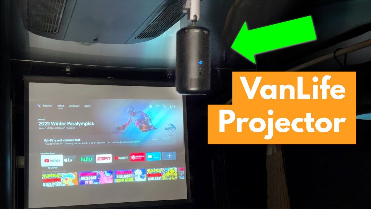 Van Life - Best Projector w/ Live TV while on the road - YouTube