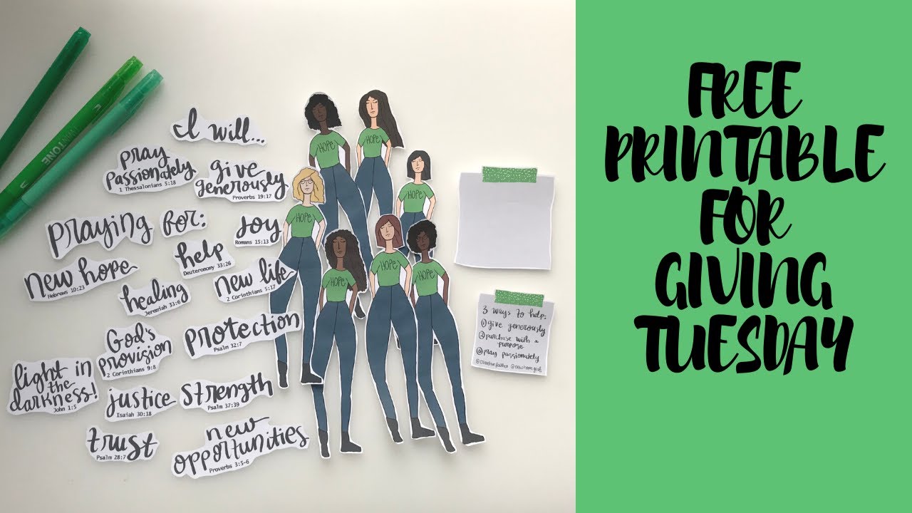 FREE PRINTABLE | Giving Tuesday | New Hope | Creative Faith & Co. - YouTube