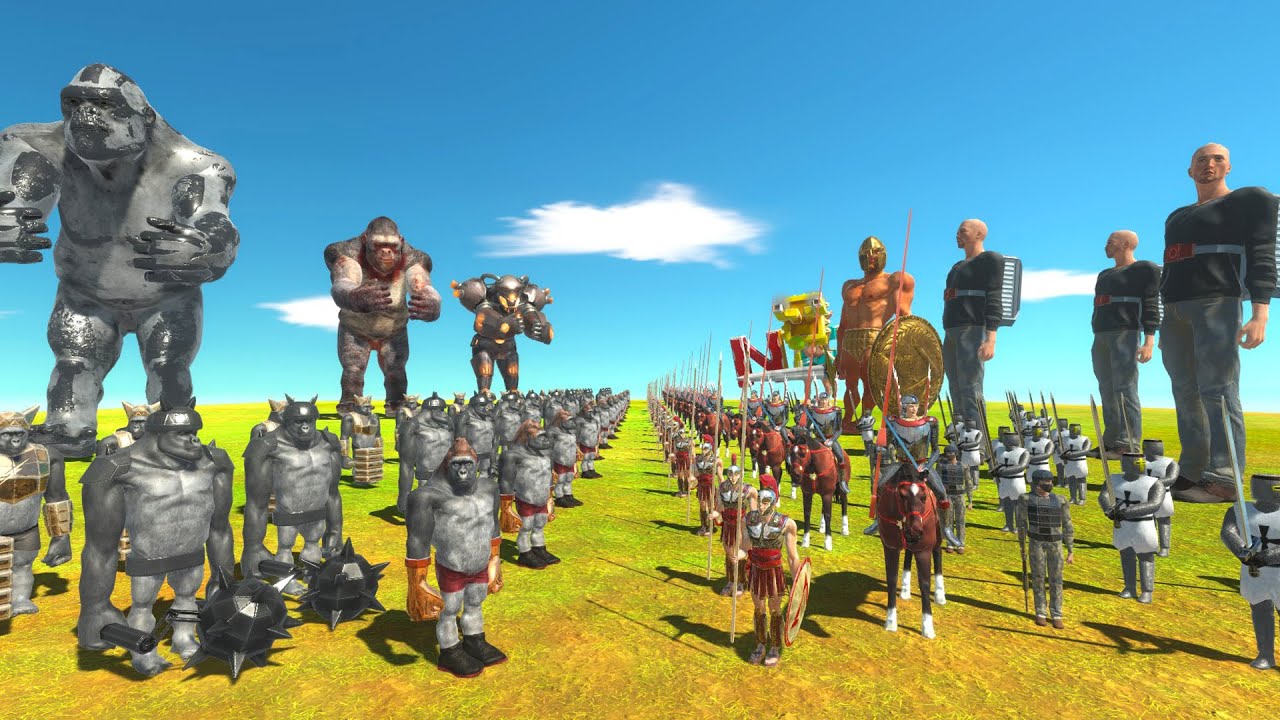 Epic Battle - Mutant Primates VS Ancient Humans + Modern Humans | ARBS ...