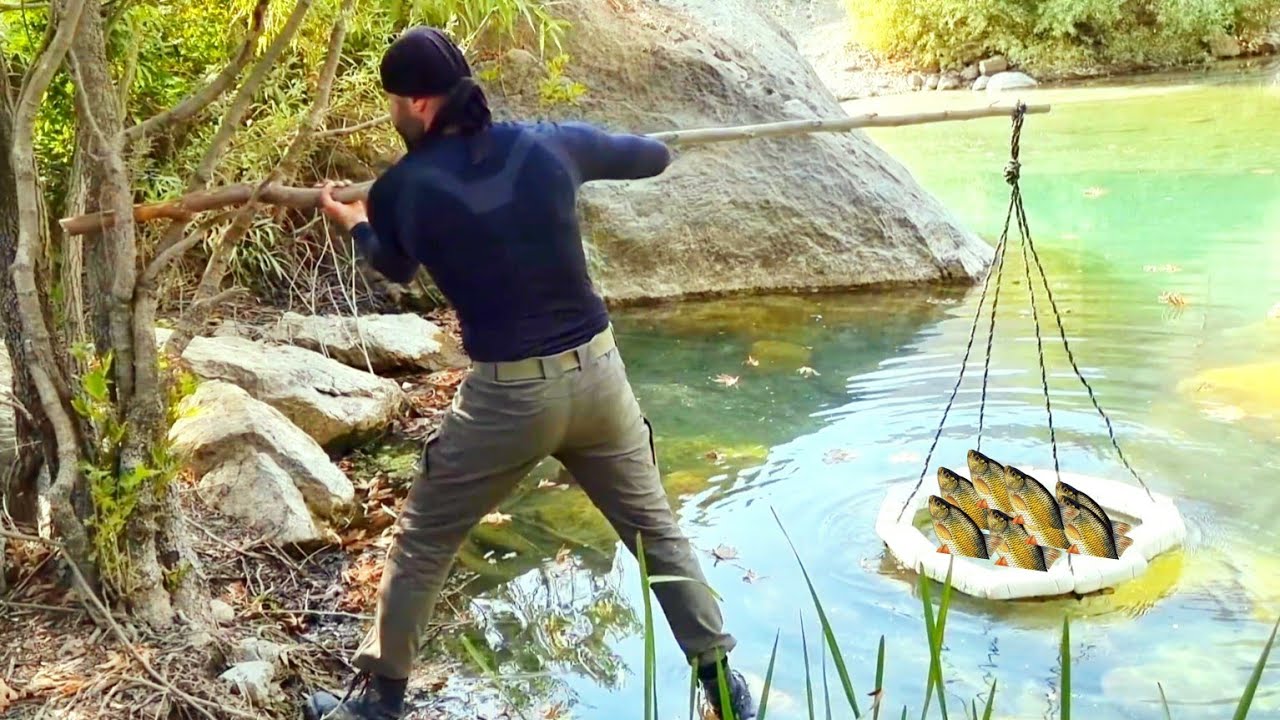 Survival in the Wild: Building a Primitive Fish Trap / fishing_trap ...