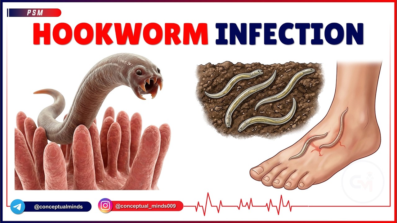 34. Hookworm Infection / PSM Simple for NEET PG and FMGE - YouTube