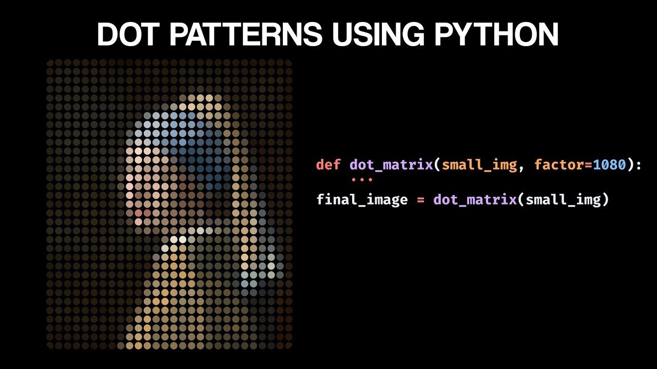 Create Stunning Dot Pattern Art from Any Image: A Step-by-Step Python ...