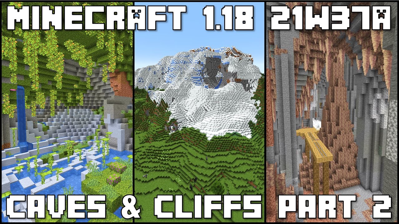 Minecraft 1.18 - Snapshot 21w37a - New Caves and Cliffs! - YouTube