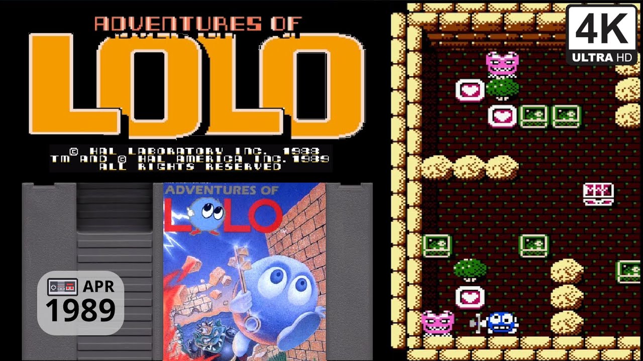 Adventures of Lolo (HAL, 1989) - NES Gameplay 4K - YouTube
