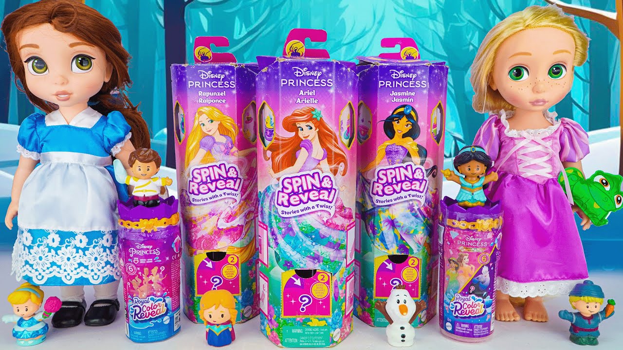 Disney Frozen Toys Collection Unboxing | Disney Princess Spin & Reveal ...