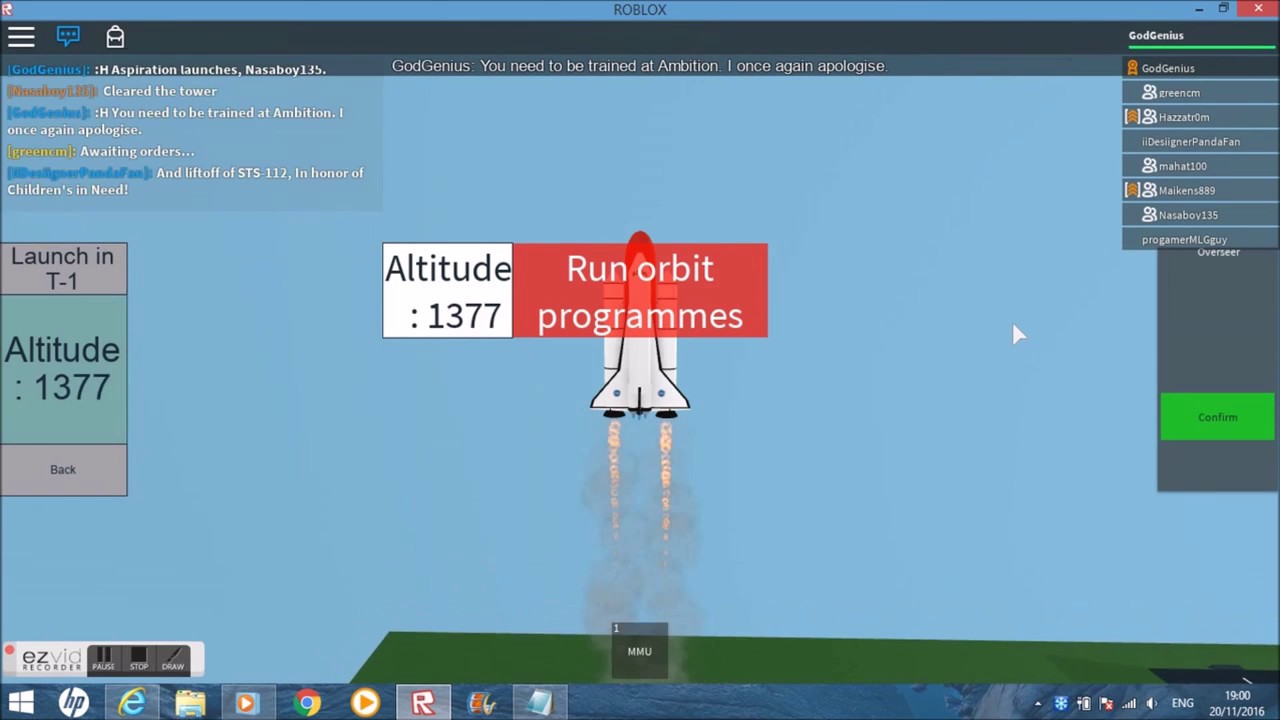 STS-112 - STS-Ambition - Children's Day Launch - ROBLOX NASA Mission ...