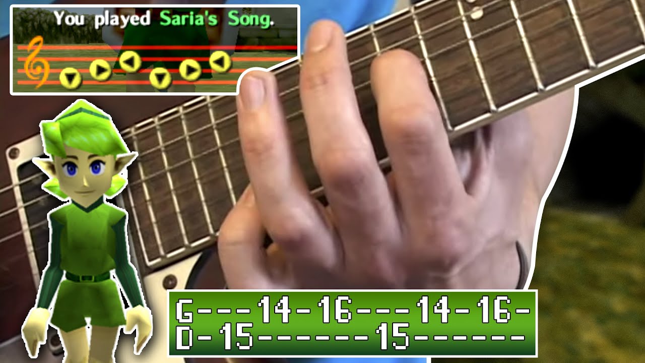 Saria's Song Guitar Tutorial- Zelda 64 - YouTube