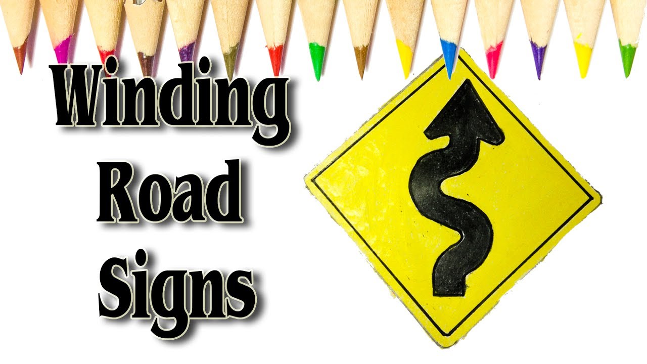How to Draw Winding Road Signs Tutorials - SLD - YouTube