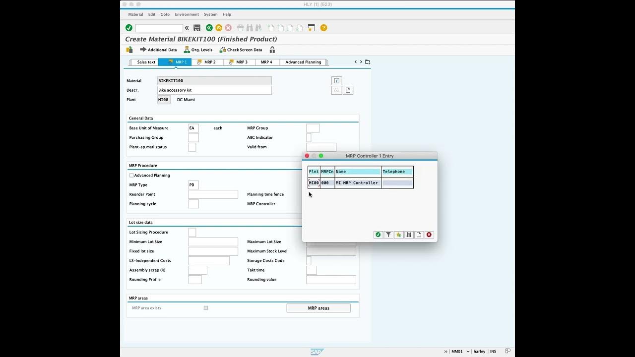 SAP SAP S4 HANA MM module 2.2 : Creating a Material Master Record in ...