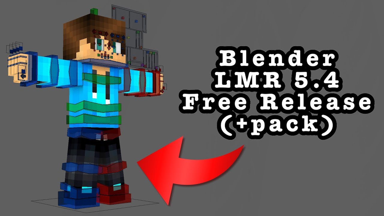 [Blender]Minecraft Character RIG+B3D Pack💛LMR 5.4 Free Release+RIG PACK ...