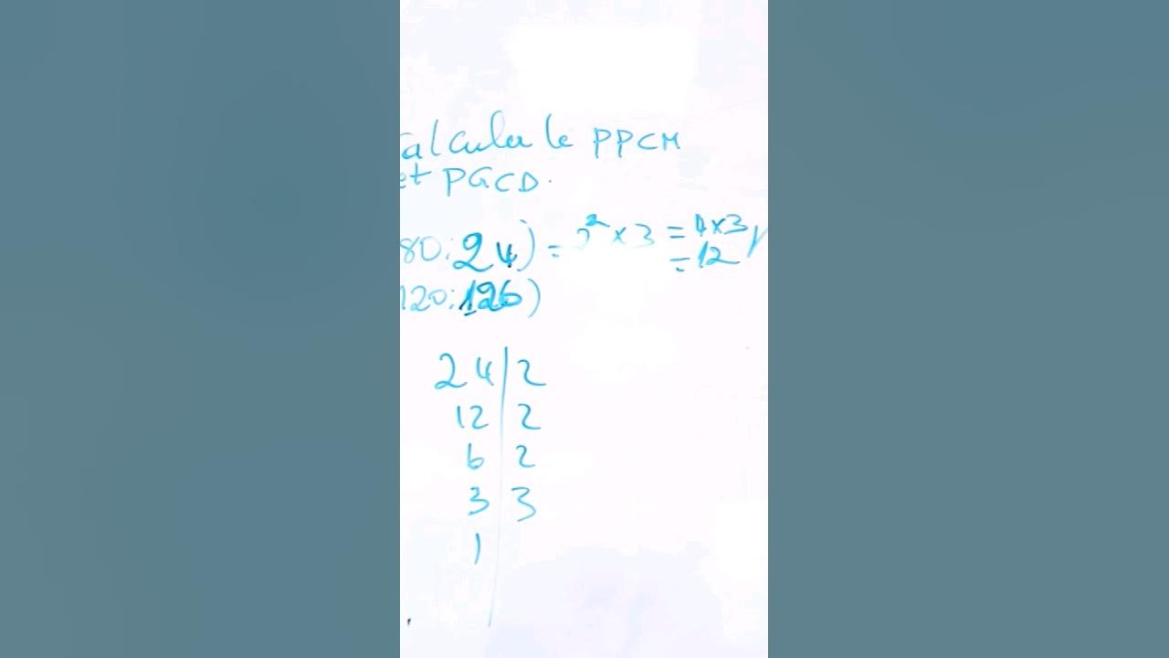 ppcm et pgcd - YouTube
