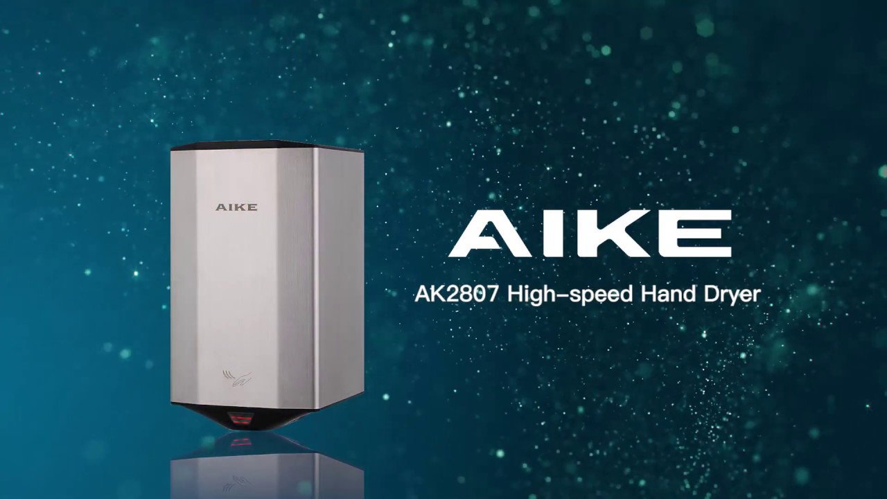 AK2807 Wall Mounted Stainless Steel Air Mini Electric Hand Dryer - YouTube