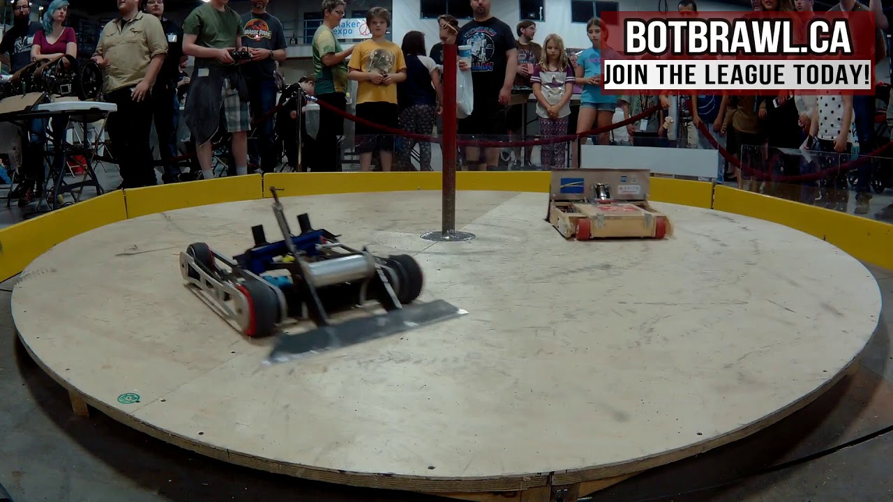 BotBrawl Kitchener Wheely Wrong vs Dispatula - YouTube
