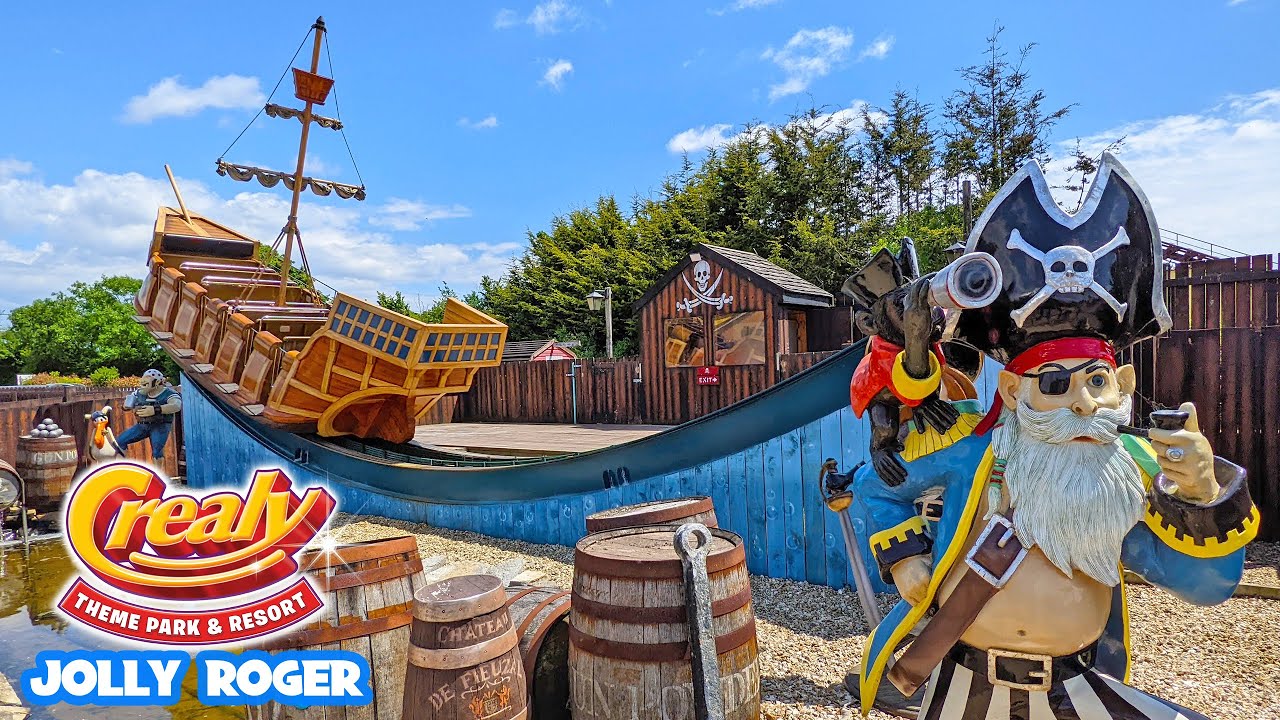 The Jolly Roger Pirate Ship at Crealy Theme Park (Aug 2022) [4K] - YouTube