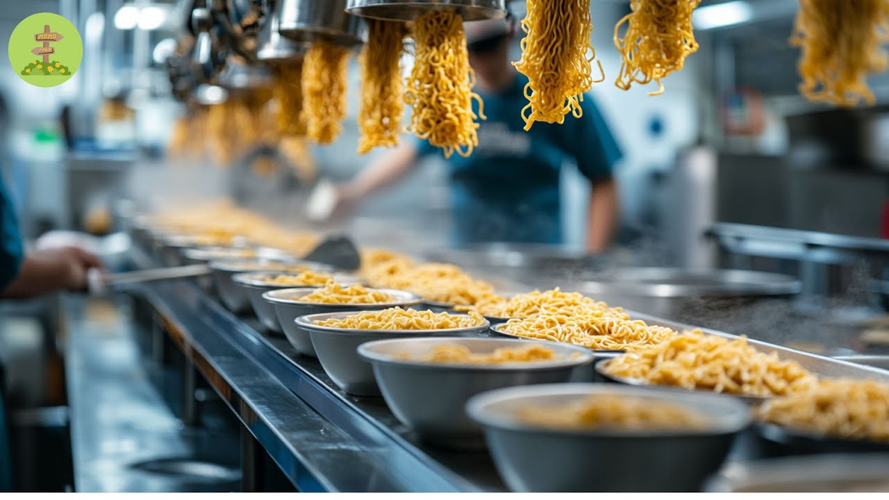 Inside the Instant Noodles Factory | Noodles Factory Process - YouTube
