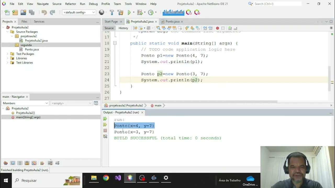 Vídeo 02: Criando classes e objetos no netbeans - YouTube