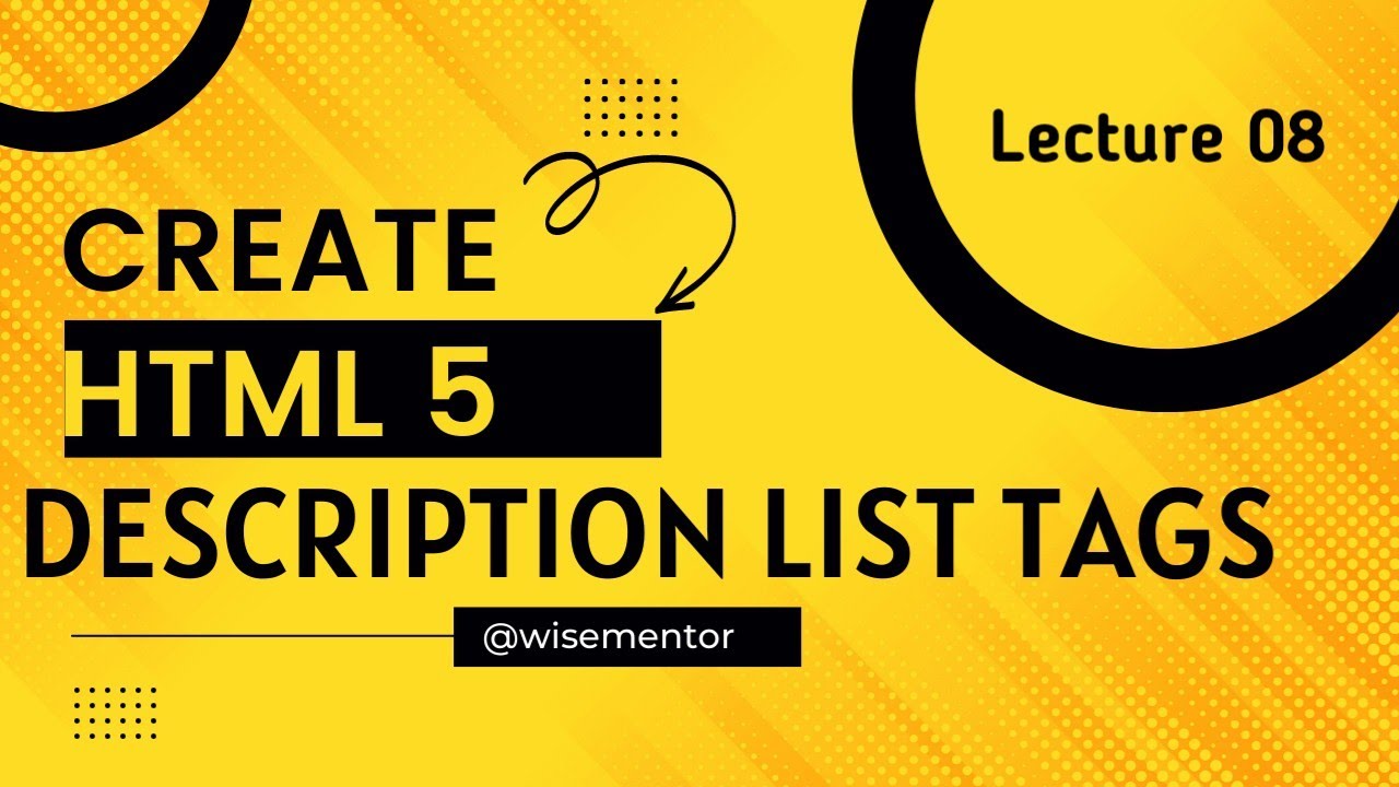 Description List Tags in HTML5|part[8]|What is dl,dt and dd? How to ...