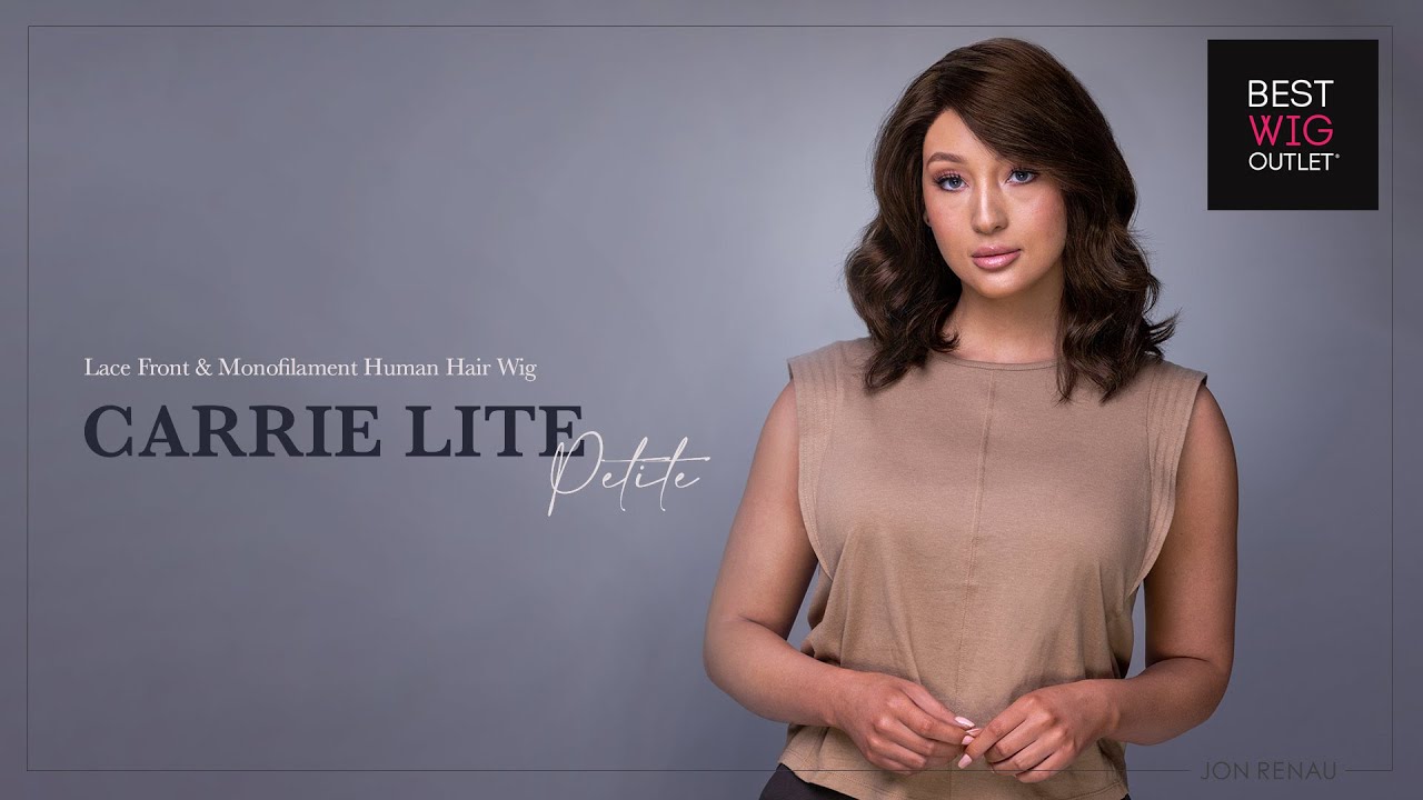 Carrie Lite-Petite | Lace Front & Monofilament Human Hair Wig by Jon Renau (JR774/JR774A) - YouTube