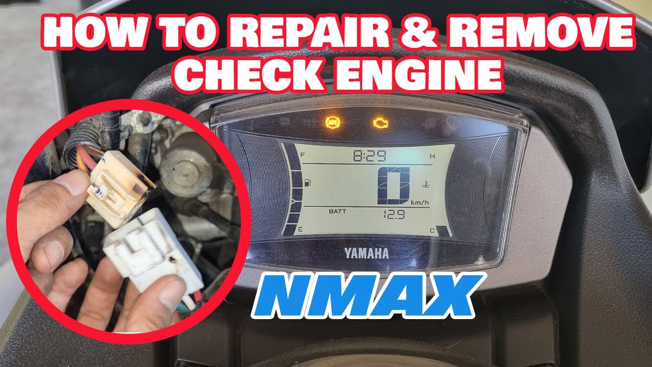 How to repair & remove Yamaha nmax check engine - YouTube