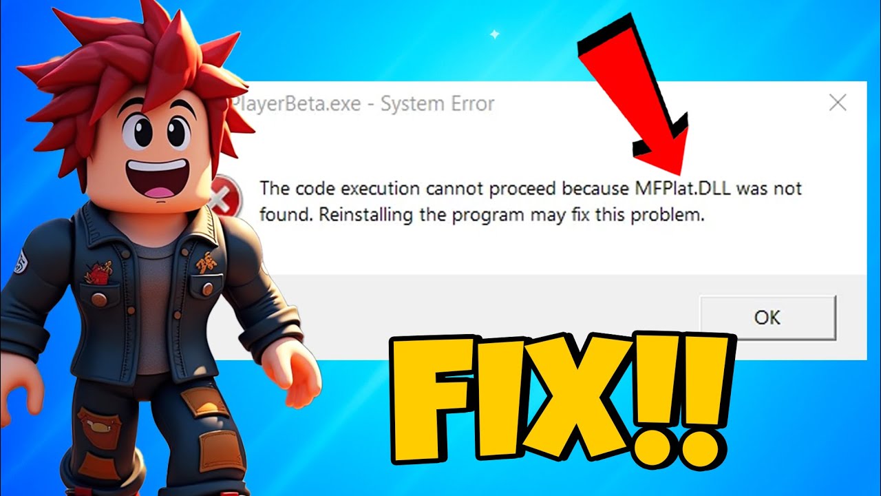 How To Fix Roblox MFPlat.DLL Errors in 2025 | Failed To Load Library ...