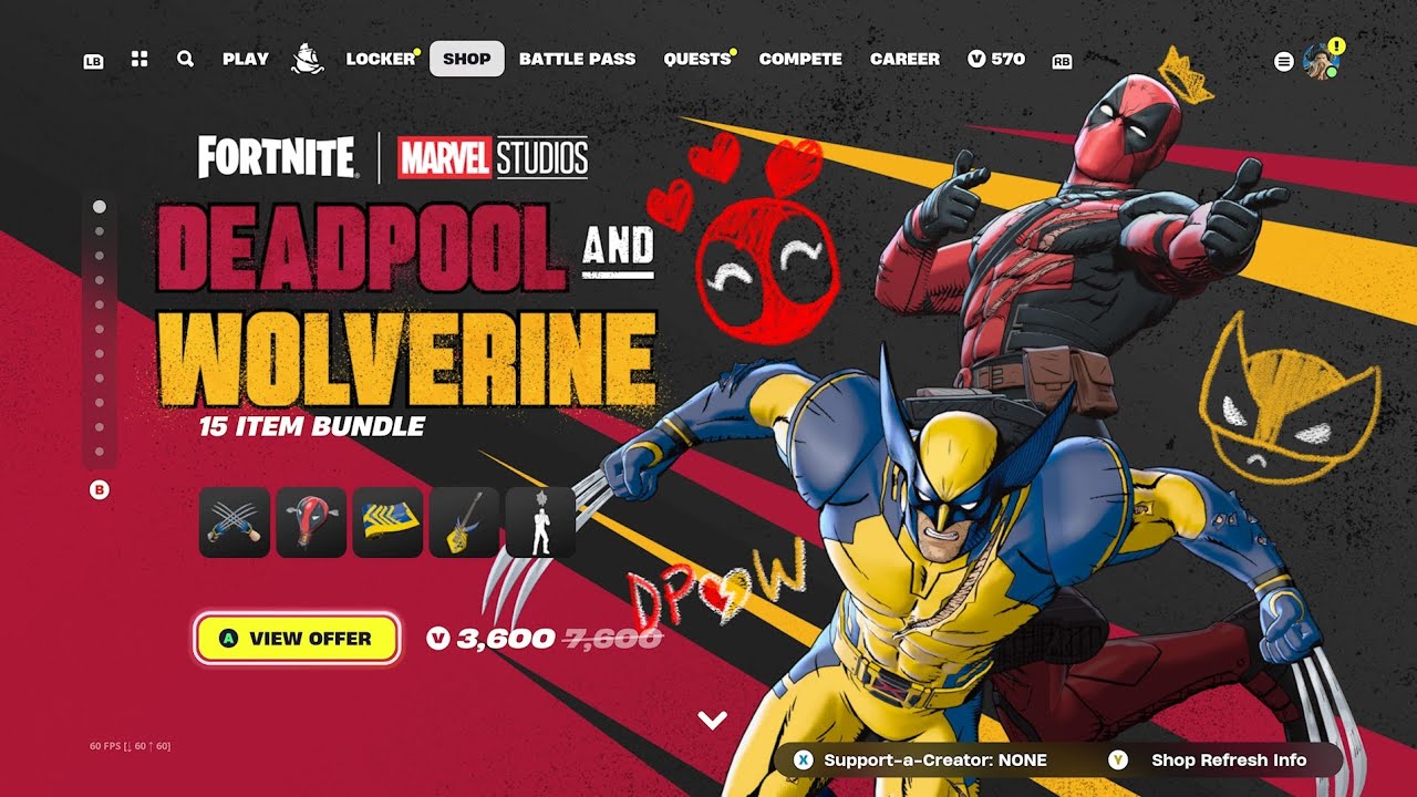 New! DEADPOOL and WOLVERINE bundle ( Full Showcase) #fortnite - YouTube