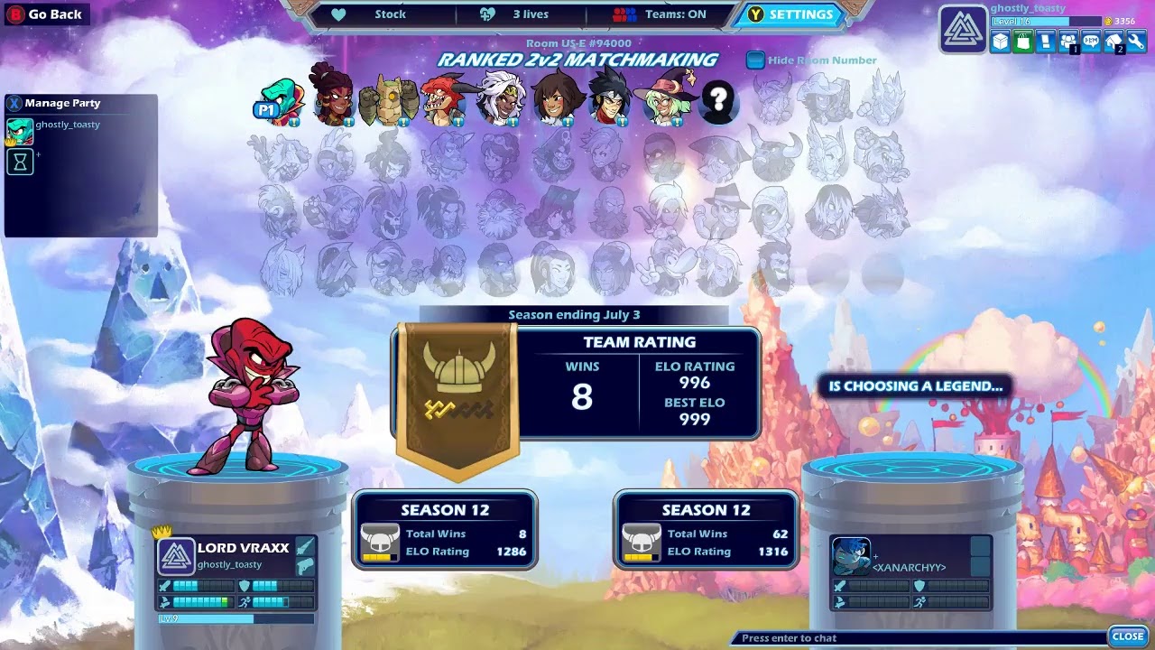 Brawlhalla 2v2 rank with me - YouTube