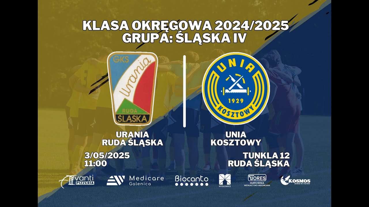 GKS Urania UNI GAZ Ruda Śląska vs Unia Kosztowy - YouTube