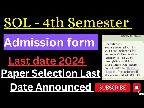 sol 4th Semester Subject Selection Procedure | How to Select DU SOL 4th semester subject online ...