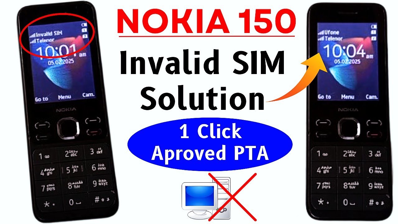Nokia 150 Invalid Sim Problem || 1 Click Repair/Change IMEI Number ...