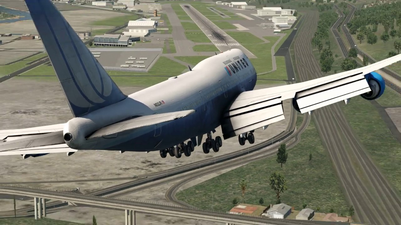 X-PLANE 11 / 747 400TAKE OFF AND LANDING - YouTube