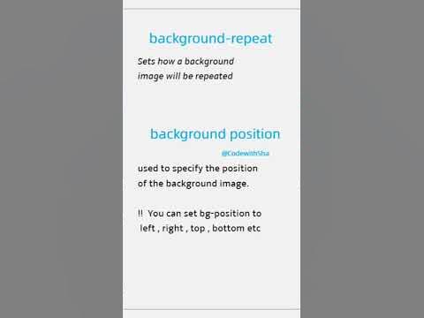 CSS backgrounds #codinglover #coding #its_programmer #html5 #codelover #codewithSha # ...