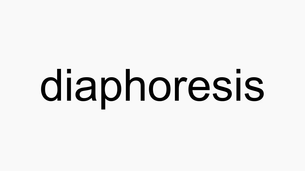 How to pronounce diaphoresis - YouTube