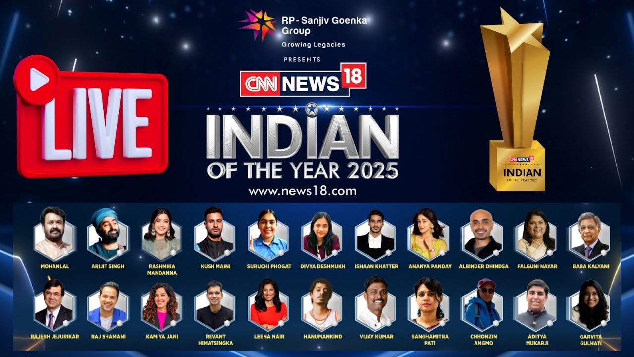 CNN-News18 Indian of the Year 2025 | Entertainment, Global Icons, Women ...