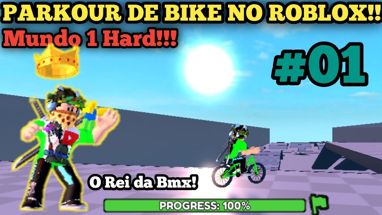 Muito DifÍcil Finalizei O Mundo 1 Do Parkour De Bike No Roblox 🚲😱