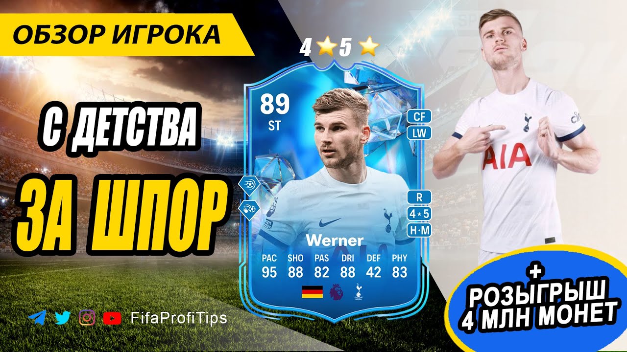 Тимо Вернер 89 Фэнтези (Timo Werner 89 Fantasy) ОБЗОР игрока EA FC 24 ...