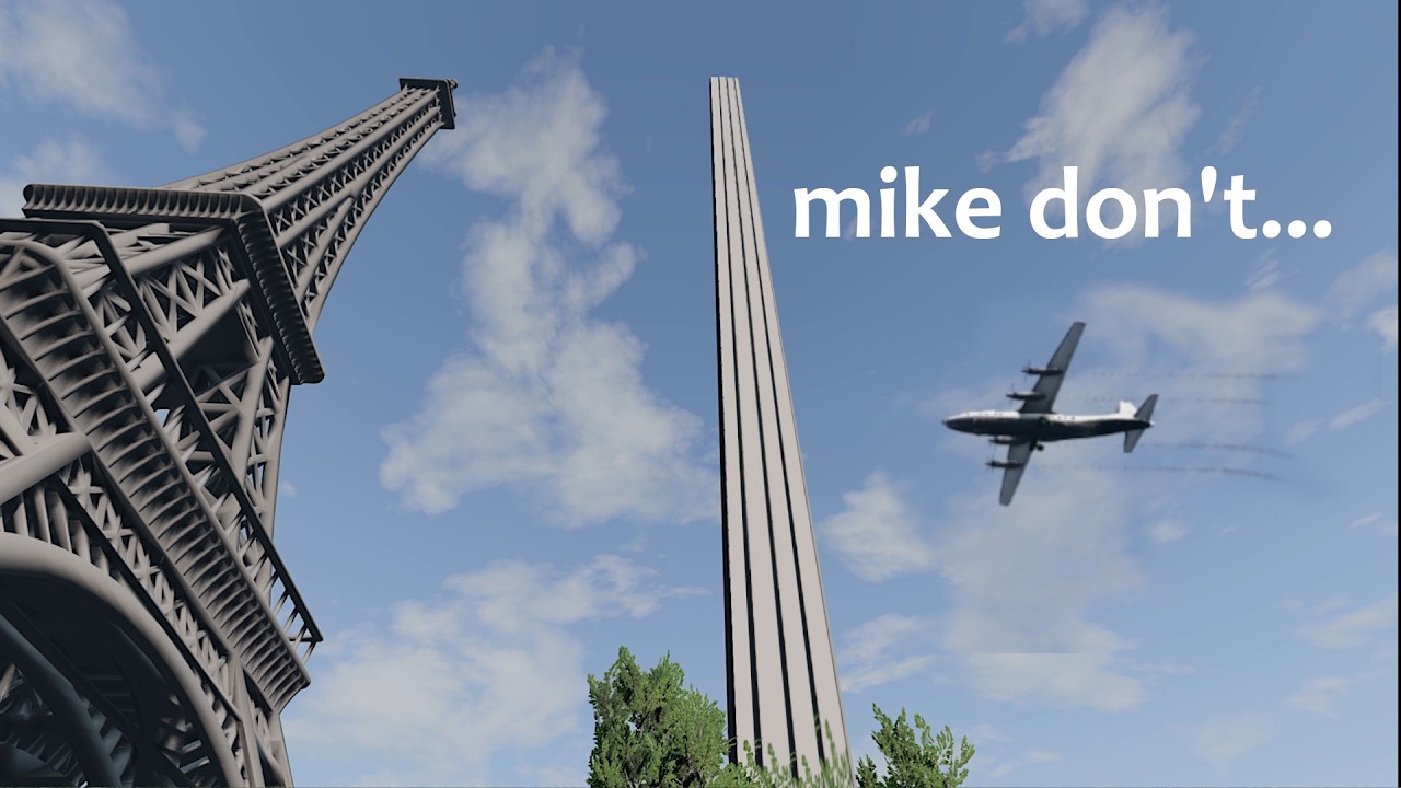 Building a tall Structurally Unstable Tower on purpose in beamNG - YouTube