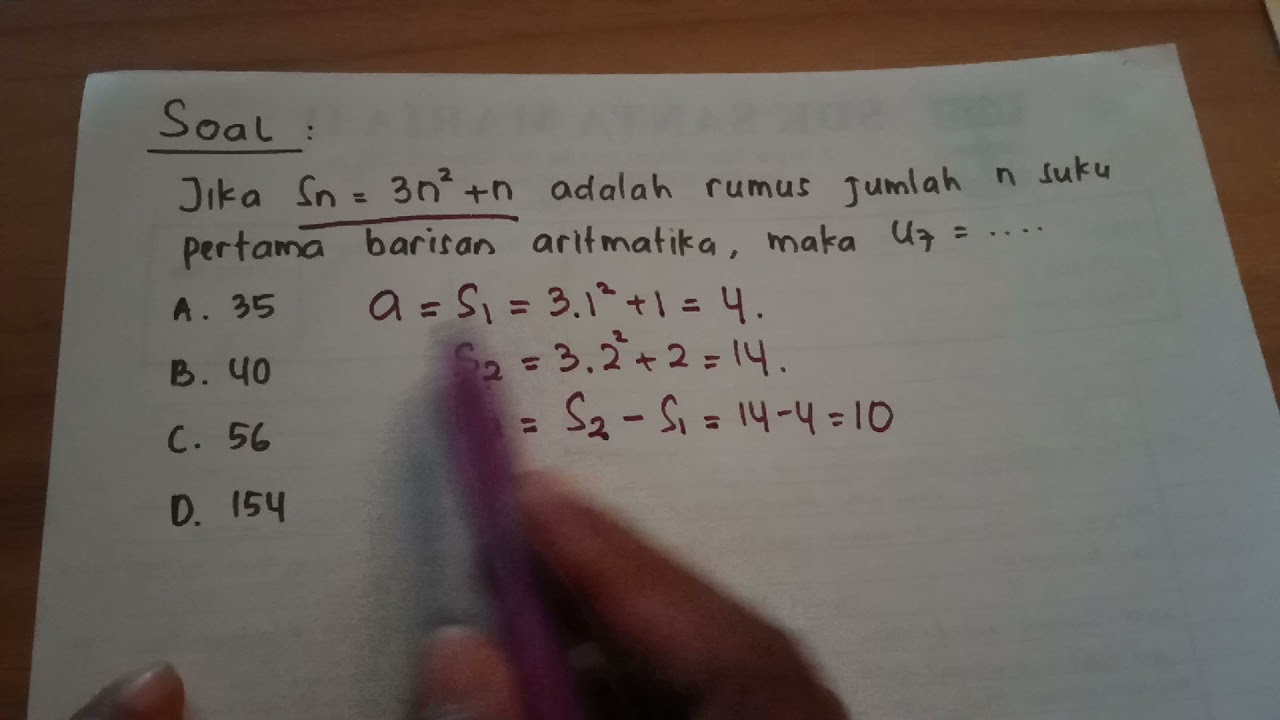 Jika Sn 3n 2 n Adalah Rumus Jumlah N Suku Pertama Barisan Aritmatika jika-sn-3n-2-n-adalah-rumus-jumlah-n-suku-pertama-barisan-aritmatika