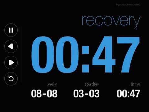 Online Tabata Timer 18 Minutes (Black Theme)