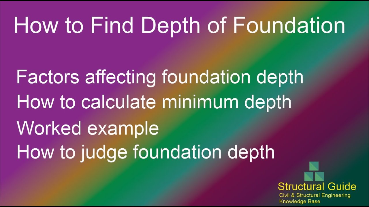 How to find depth of foundation | for shallow foundations | Structural ...