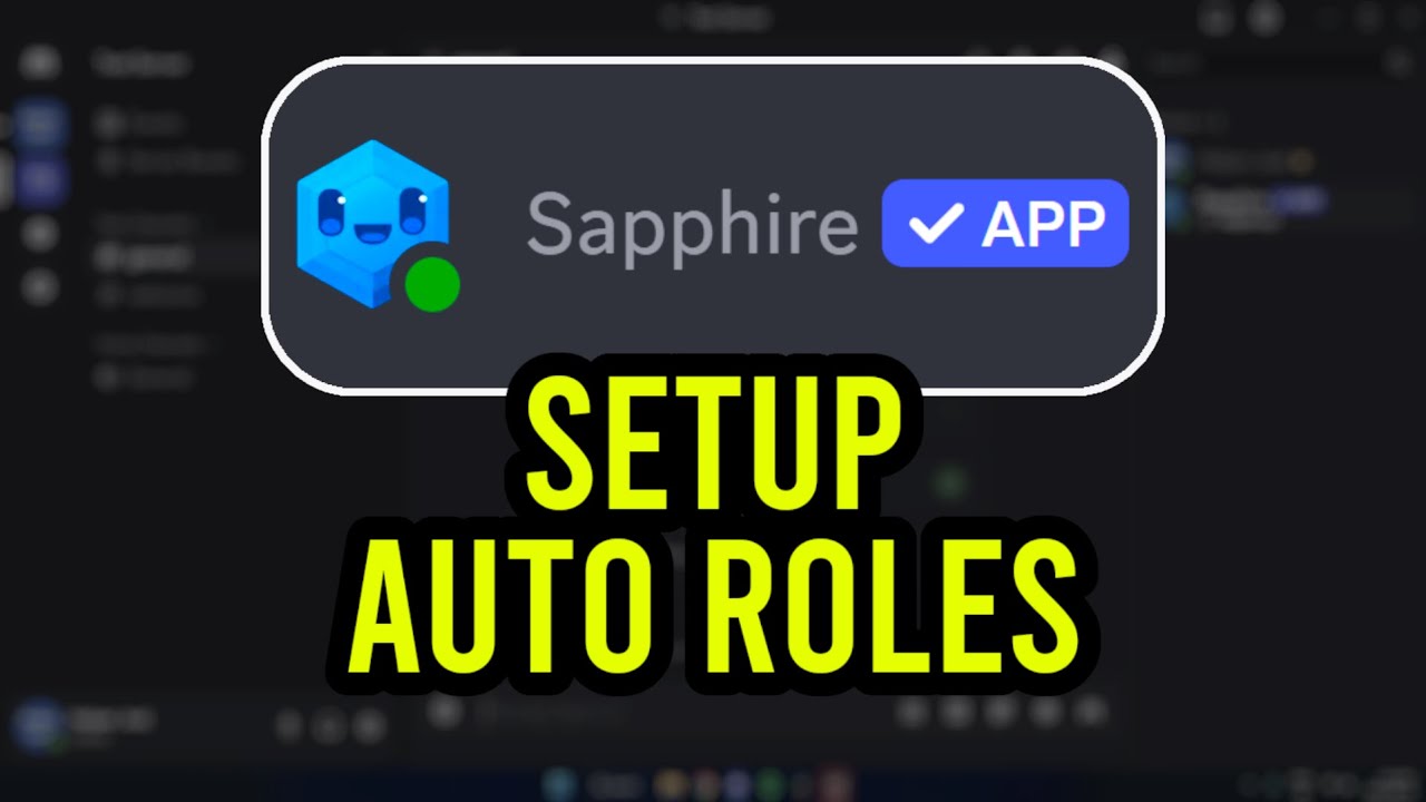 How to Setup Auto Roles with Sapphire Bot - YouTube
